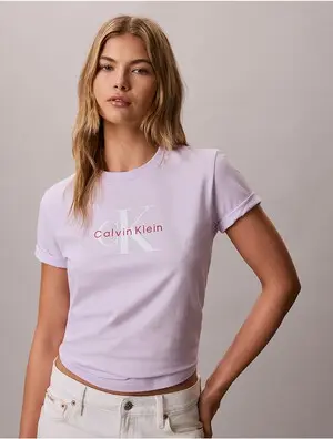 Calvin Klein Monologo Tee - Island Lilac