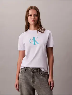 Calvin Klein Monologo Tee - Lacey Lilac
