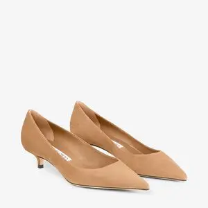 JIMMY CHOO Amelia Suede Kitten Heel Pumps