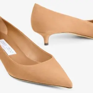 JIMMY CHOO Amelia Suede Kitten Heel Pumps