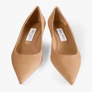 JIMMY CHOO Amelia Suede Kitten Heel Pumps