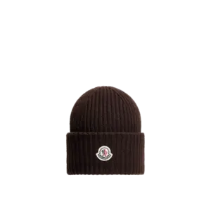 Moncler Wool & Cashmere Beanie Brown