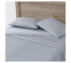 Eddie Bauer Ticking Stripe Navy Full Sheet Set