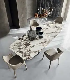 CATTELAN Steel And Ceramic Skorpio Keramik Dining Table
