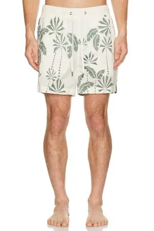 Onia Charles 5 Swim Trunk Olive Multi