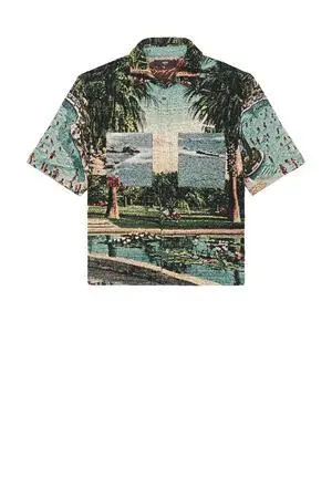 Amiri Paradise Tapestry Shirt In Blue,green