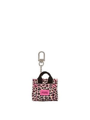 Pink Mini Tote Keychain Charm - Print