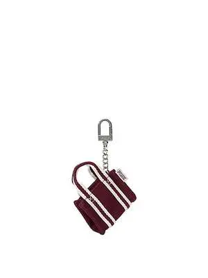 Pink Mini Tote Keychain Charm Purple
