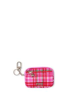 Pink Zip Card Holder Keychain - Print