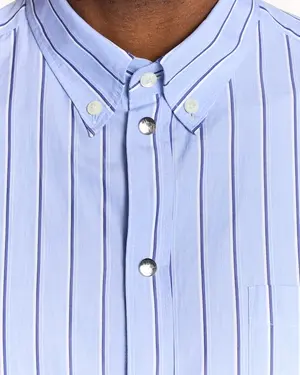 Moncler Striped Button Down Shirt - Aqua