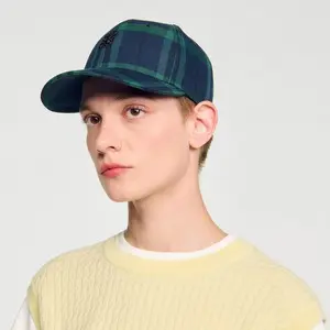 Sandro Checked Cap - Green / Blue