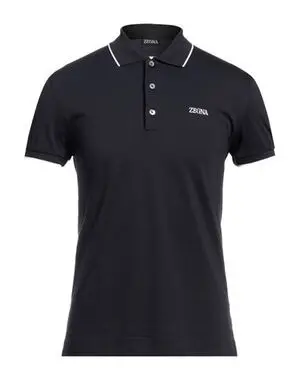 Zegna Polo Shirt Size Cotton, Elastane - Blue