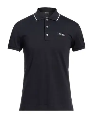 Zegna Polo Shirt Size Cotton, Elastane - Blue