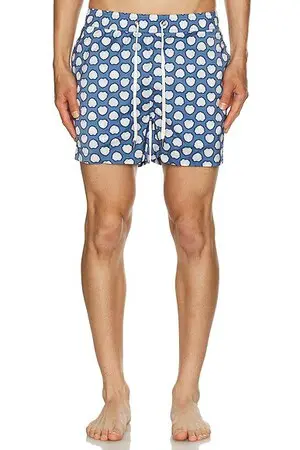 Onia Charles 4 Swim Trunk - Dark Blue Multi