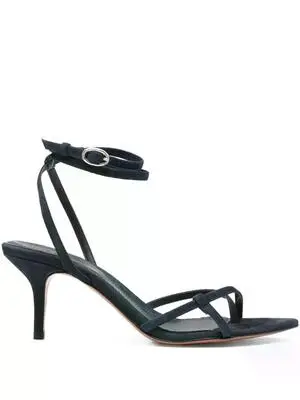 Ba&sh 70mm Cera Ankle-tie Stiletto Sandals - Blue