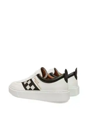 Bally Checked-ribbon Leather Low-top Sneakers