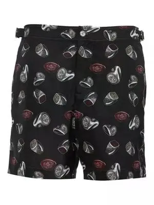 Dolce & Gabbana Ring-seal Print Swim Shorts