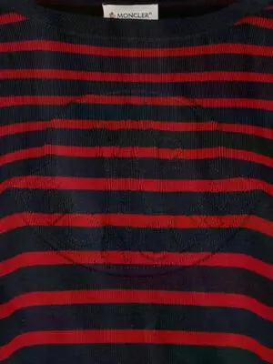 Moncler Striped Wool Sweater - Red