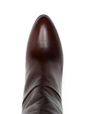 Chloé 90mm Eve Leather Boots - Red