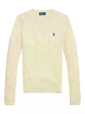Polo Ralph Lauren Cable-knit V-neck Sweater - Yellow