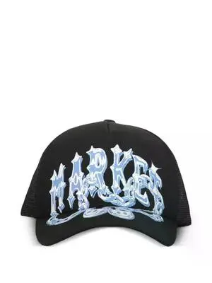 MARKET Logo-print Trucker Cap - Black