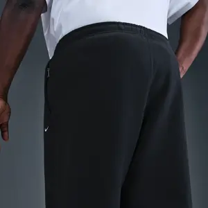 Nike Solo Swoosh Cuffed Fleece Pants - Black