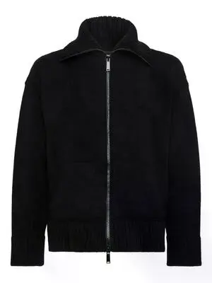 Dsquared2 Zip-up Cardigan With Jacquard Logo Motif