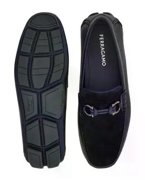 FERRAGAMO Gancini-buckle Leather Loafers