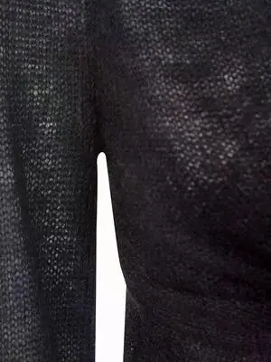 TWINSET Twist-front Cropped Sweater - Black