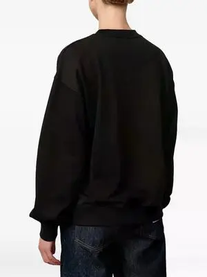 HERSKIND Lizette Embroidered-logo Sweatshirt - Black