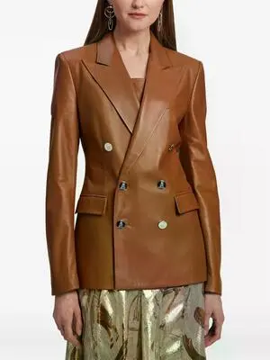 Ralph Lauren Camden Leather Blazer - Brown