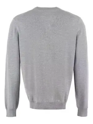 THE (ALPHABET) V-neck Sweater - Grey