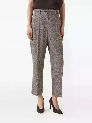 Brunello Cucinelli Tweed Belted Trousers