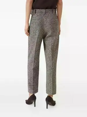 Brunello Cucinelli Tweed Belted Trousers