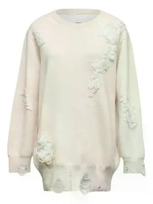 MAISON MARGIELA Distressed Sweatshirt - Neutrals