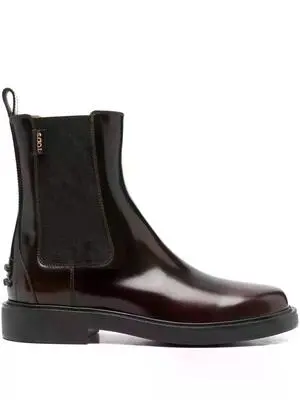 TOD'S Leather Chelsea Boots - Red