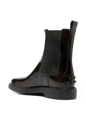 TOD'S Leather Chelsea Boots - Red