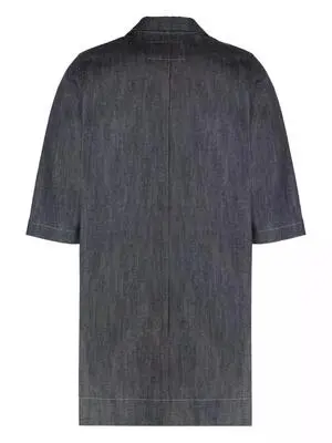 Rick Owens Denim Short-sleeve Pocket Shirt