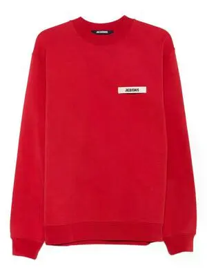 Jacquemus The Gros Grain Crew-neck Sweatshirt - Red