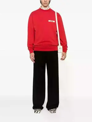 Jacquemus The Gros Grain Crew-neck Sweatshirt - Red