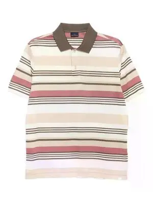 Paul & Shark Striped Polo Shirt - Neutrals