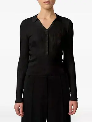HERSKIND Finn Ribbed Polo Neck Blouse