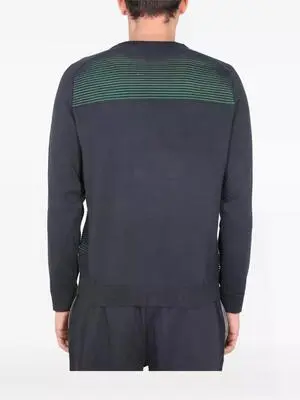 BOSS Striped Panel Crew Neck Sweatshirt