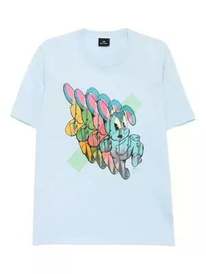 Paul Smith Bunny Repeat-print T-shirt Blue