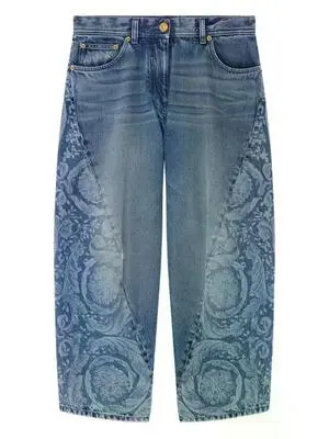 Versace Barocco-pattern Jeans - Blue