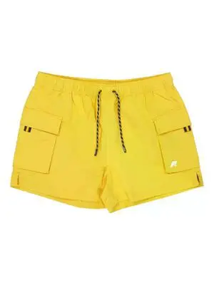 K-WAY Flap-pocket Drawstring Swim Shorts - Yellow