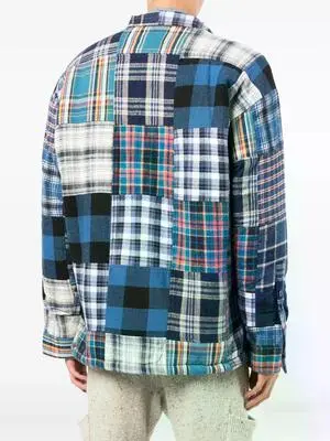 GREG LAUREN Patchwork Cotton Shirt Jacket