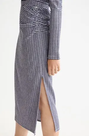 Scotch & Soda Gingham Midi Skirt
