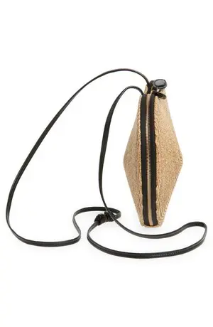 Alaïa Le Coeur Raffia Crossbody Bag - Naturel