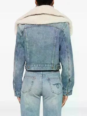 R13 Denim Jacket With Sherpa-collar